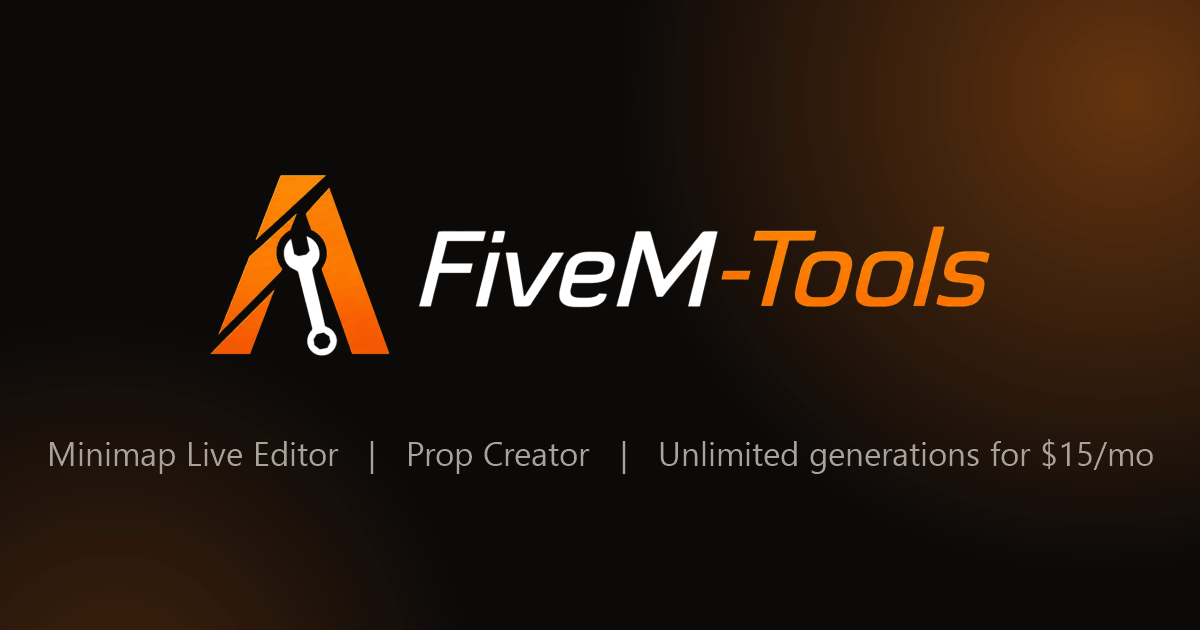 FiveM Tools: Minimap Editor, 3D Prop Creator & more